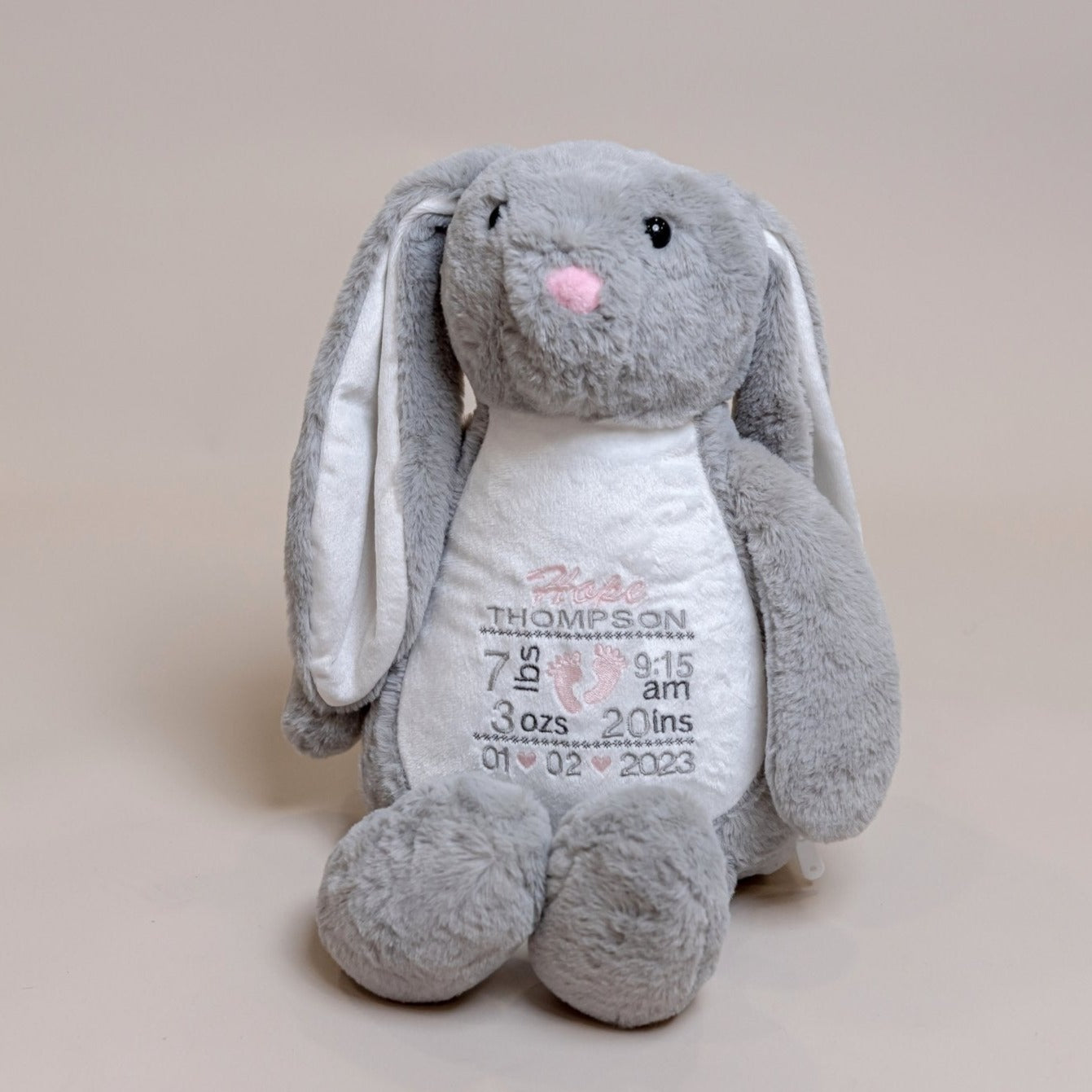 Personlised Bunny Plush | The Gray Bear Company – TheGrayBearCompany