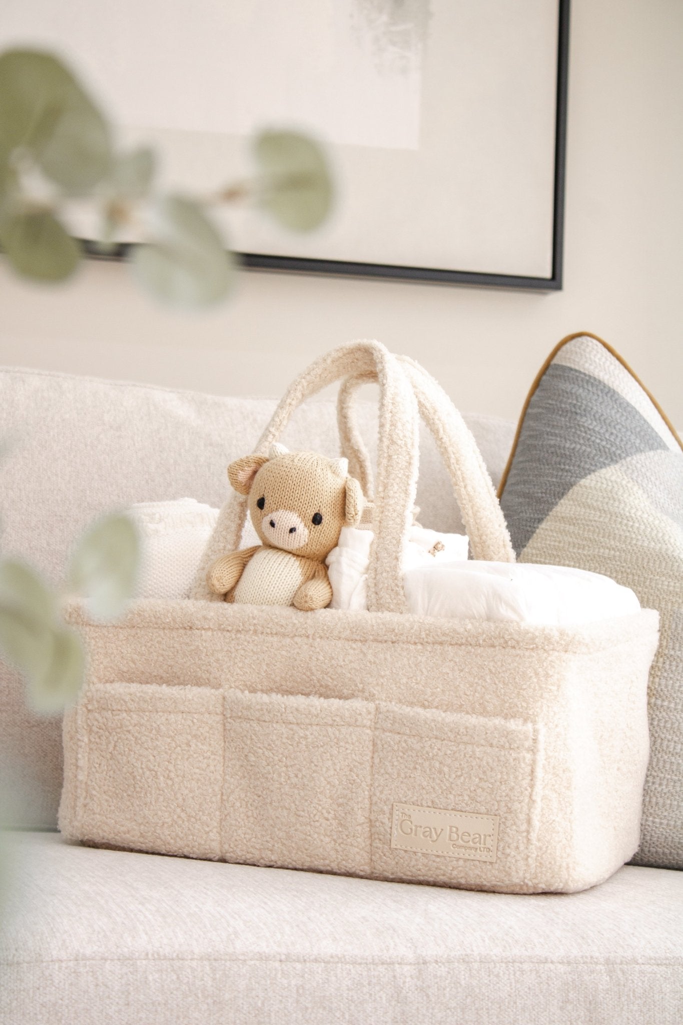 Nappy Caddy | teddy fleece nappy caddy | boucle nappy caddy ...